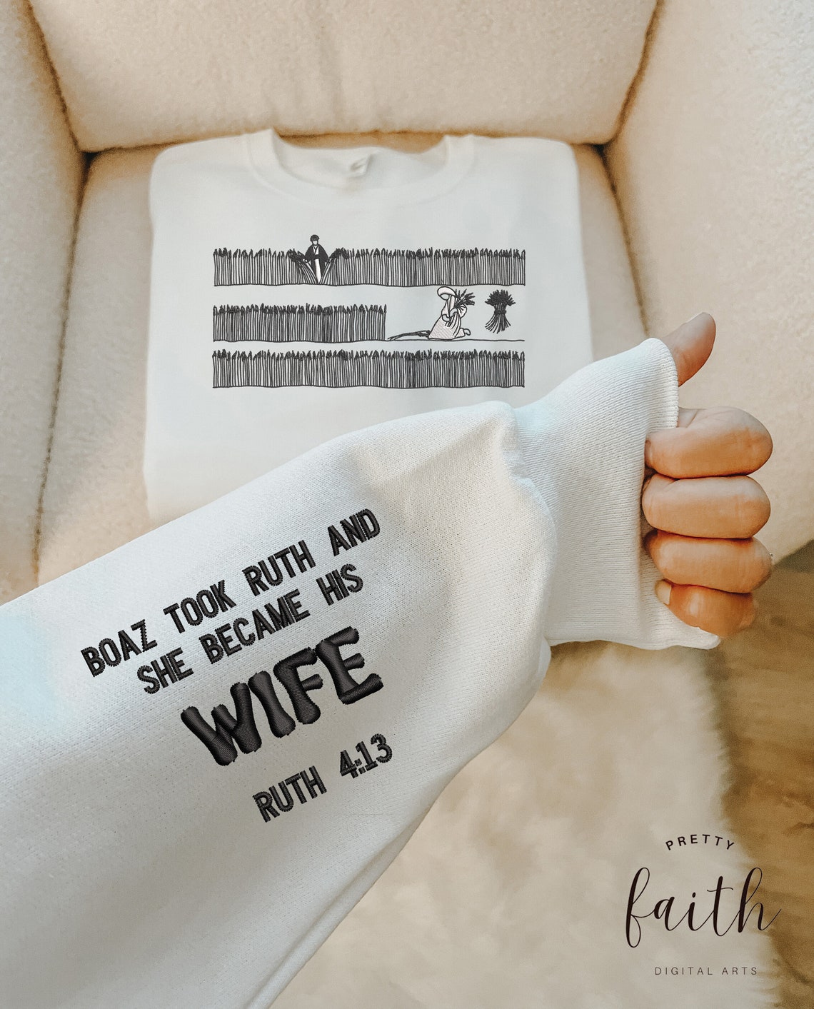 Ruth and Boaz Embroidery Design: Christian Bible Art (digital Download ...