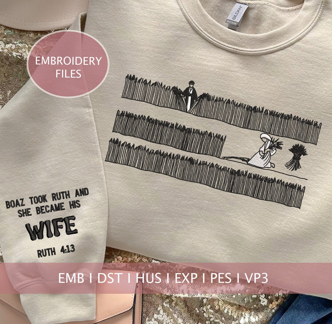 Ruth and Boaz Embroidery Design: Christian Bible Art (digital Download ...