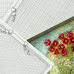 Dungeon and Dragons Map Template | Hex or Grid 5e Map Making - Etsy