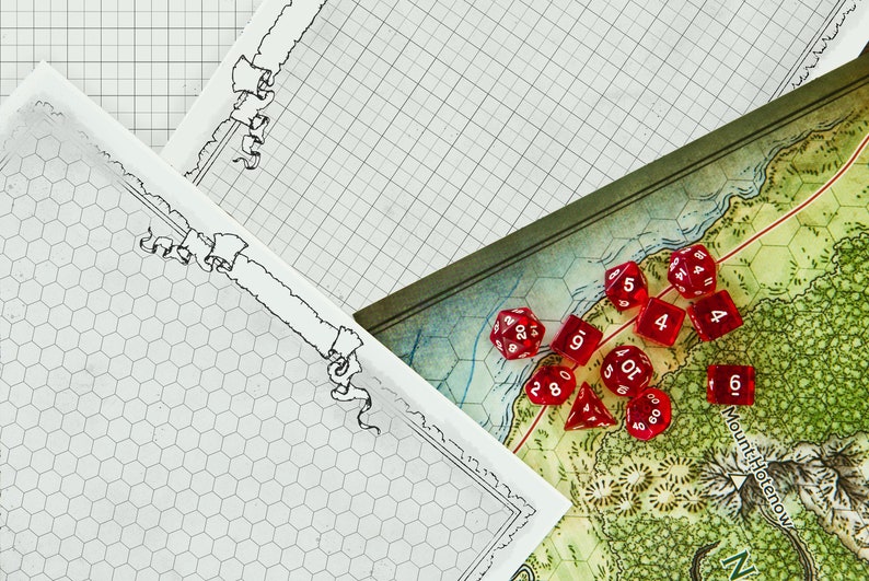 Dungeon and Dragons Map Template | Hex or Grid 5e Map Making - Etsy