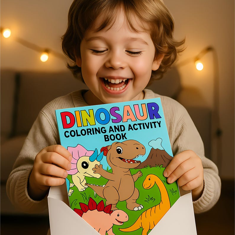 Printable Dinosaur Coloring & Maze Book PDF – 28 Fun Pages for Kids ...