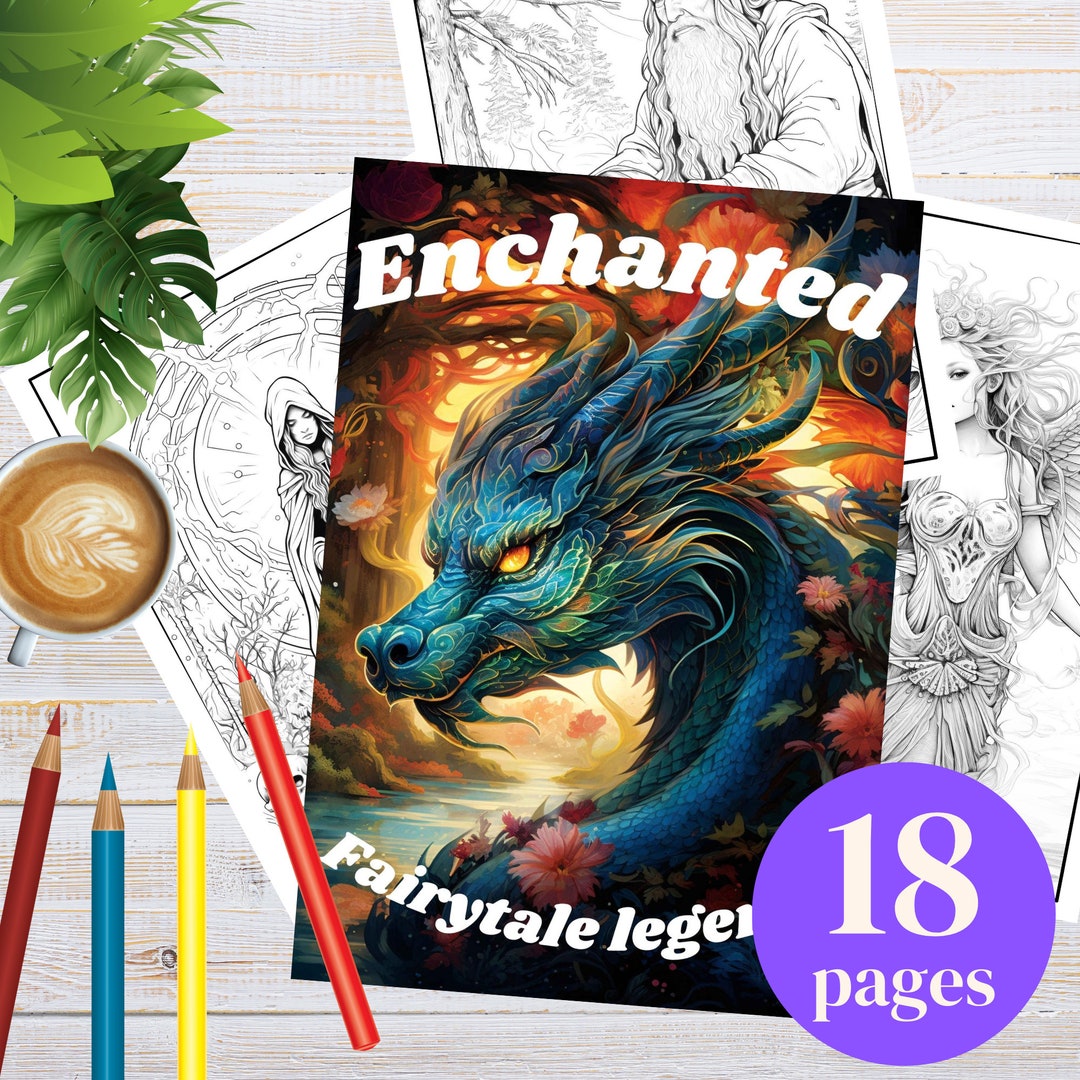 Enchanted Fairytale Legend Coloring Pages | Printable PDF for Kids and ...