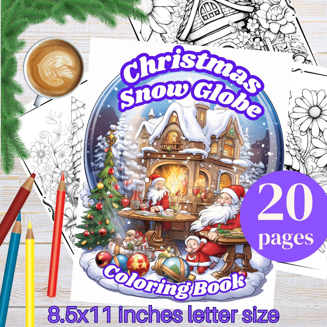 Christmas Snow Globe Coloring Pages | 30+ Winter Holiday Scenes ...