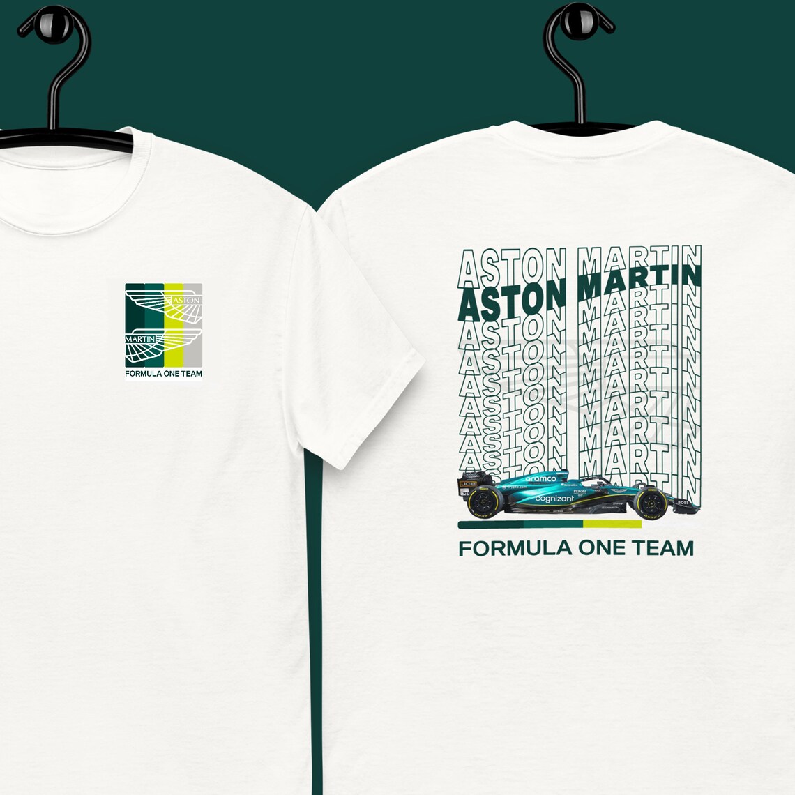 T-shirt Aston Martin F1 Enthusiast Tee Gift Merchandising F1 Retro ...