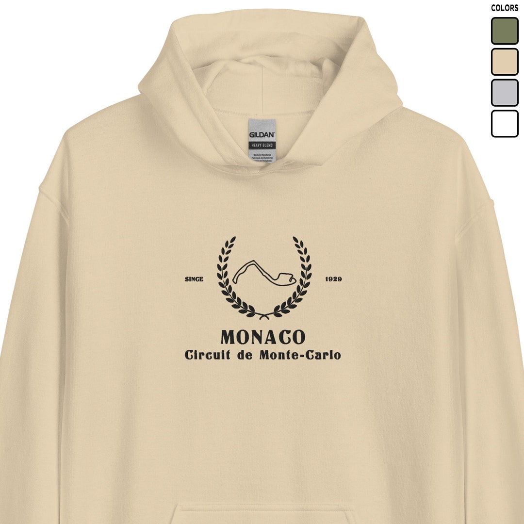 Monaco Embroidery Hoodie Racing Track High Quality Gift - Etsy