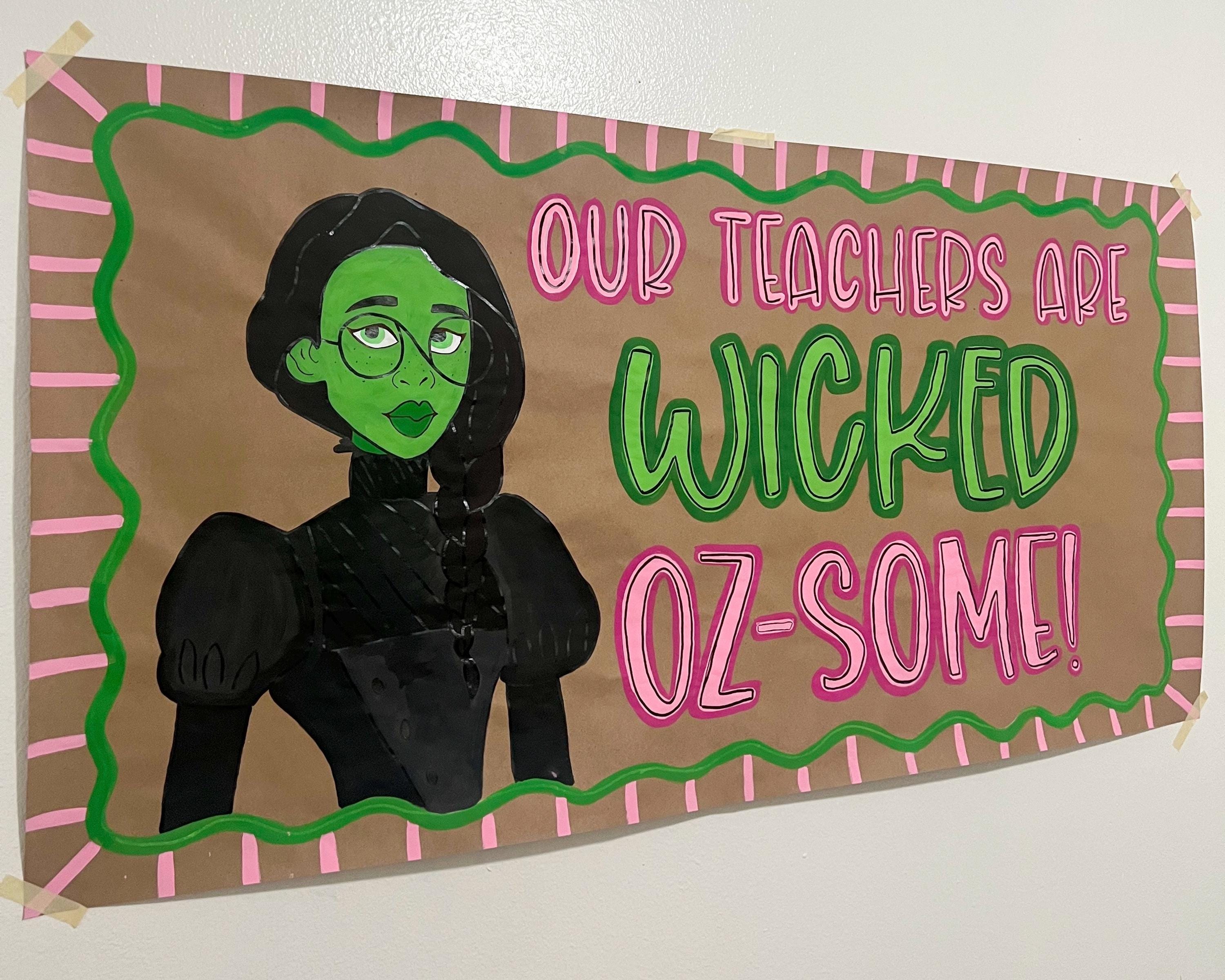 Custom Hand Painted Banner, Wicked Banner, Teacher Appreciation Week ...
