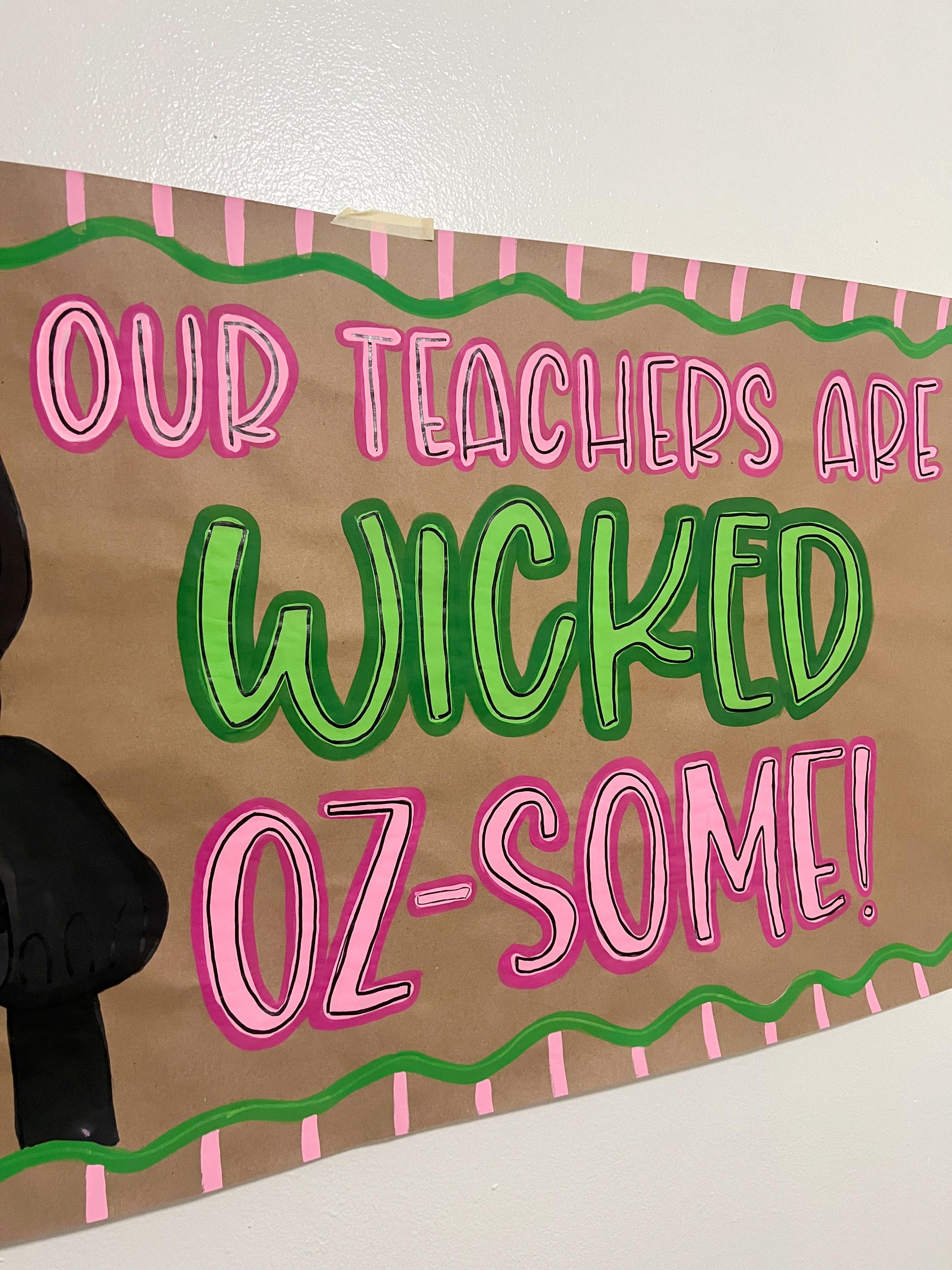 Custom Hand Painted Banner, Wicked Banner, Teacher Appreciation Week ...