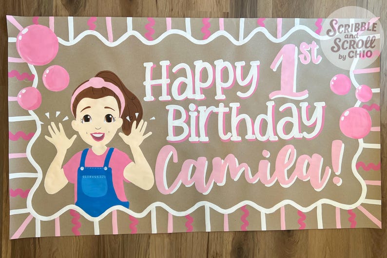 Ms Rachel Banner Template | DIGITAL FILE | Birthday, Canva Editable ...