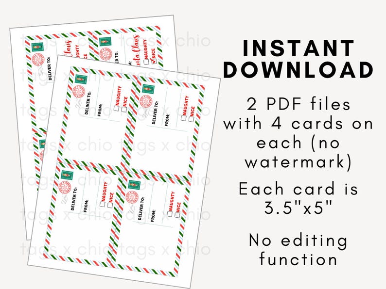 Christmas Cookie Card, Santa Mail Card, Christmas Postcard Northpole ...