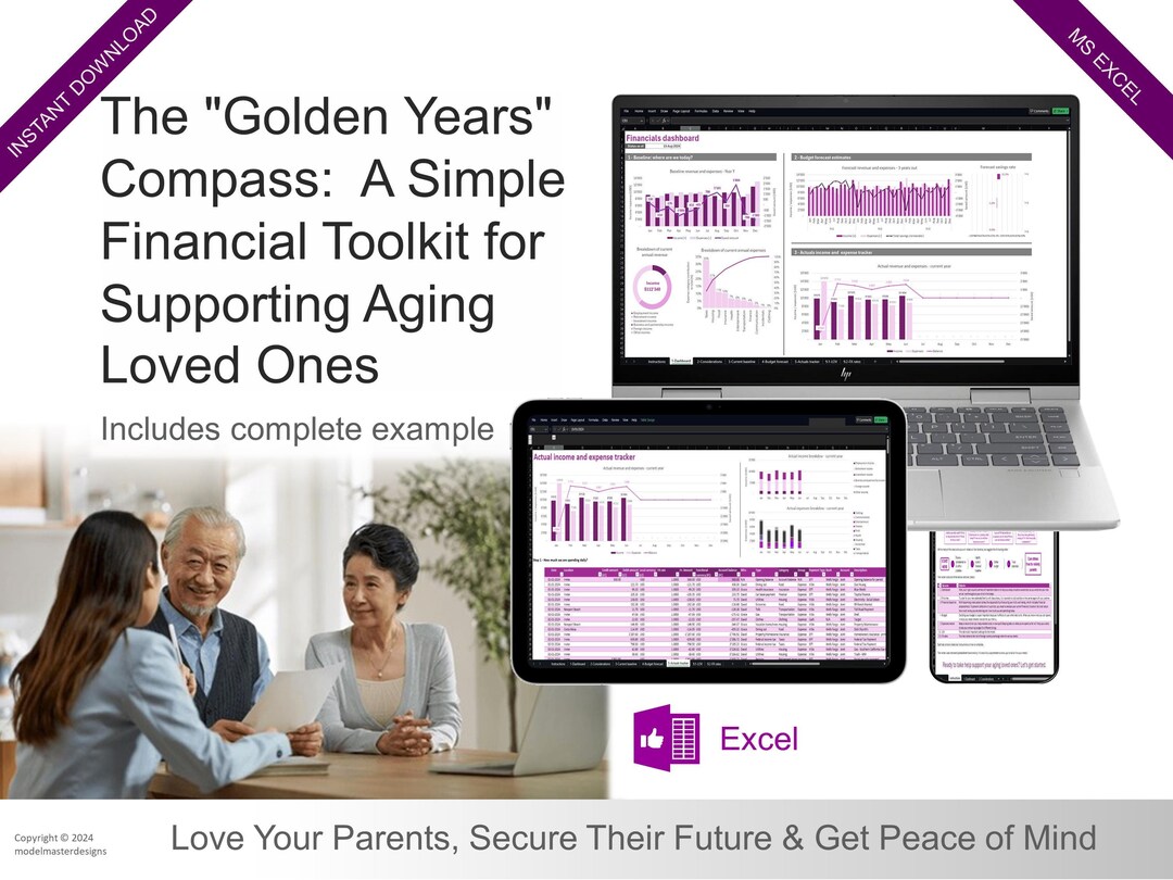 Financial Planning for Aging Loved Ones | Excel Template | Decision ...