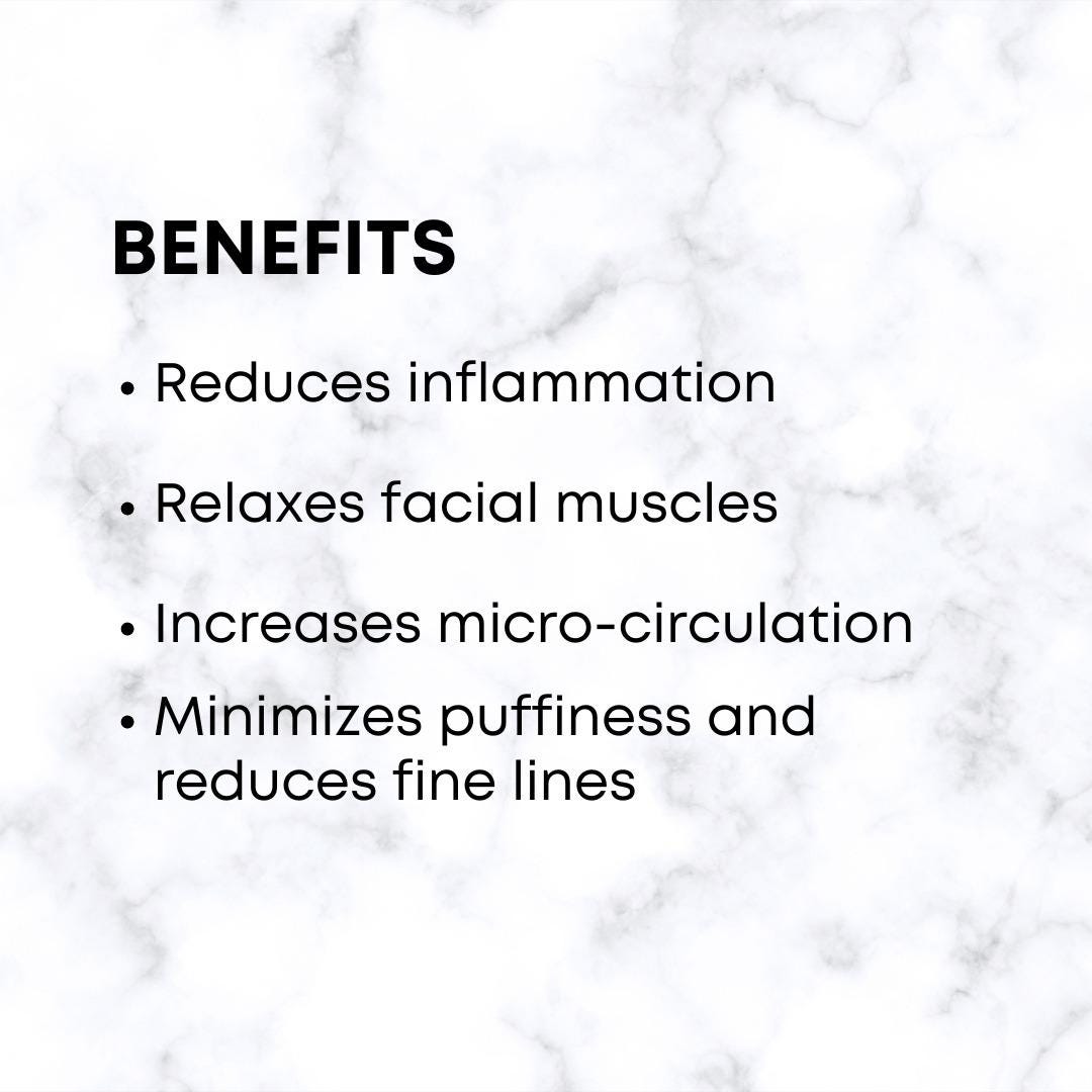 Stone Face Roller and Facial Massager, Gua Sha Massage Roller Skin Care ...