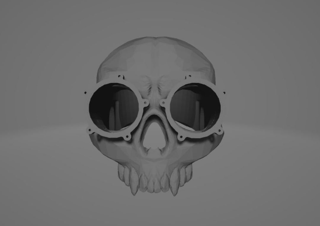 Steampunk Skull Helmet 3D Printing Model Premium STL File Wearable ...