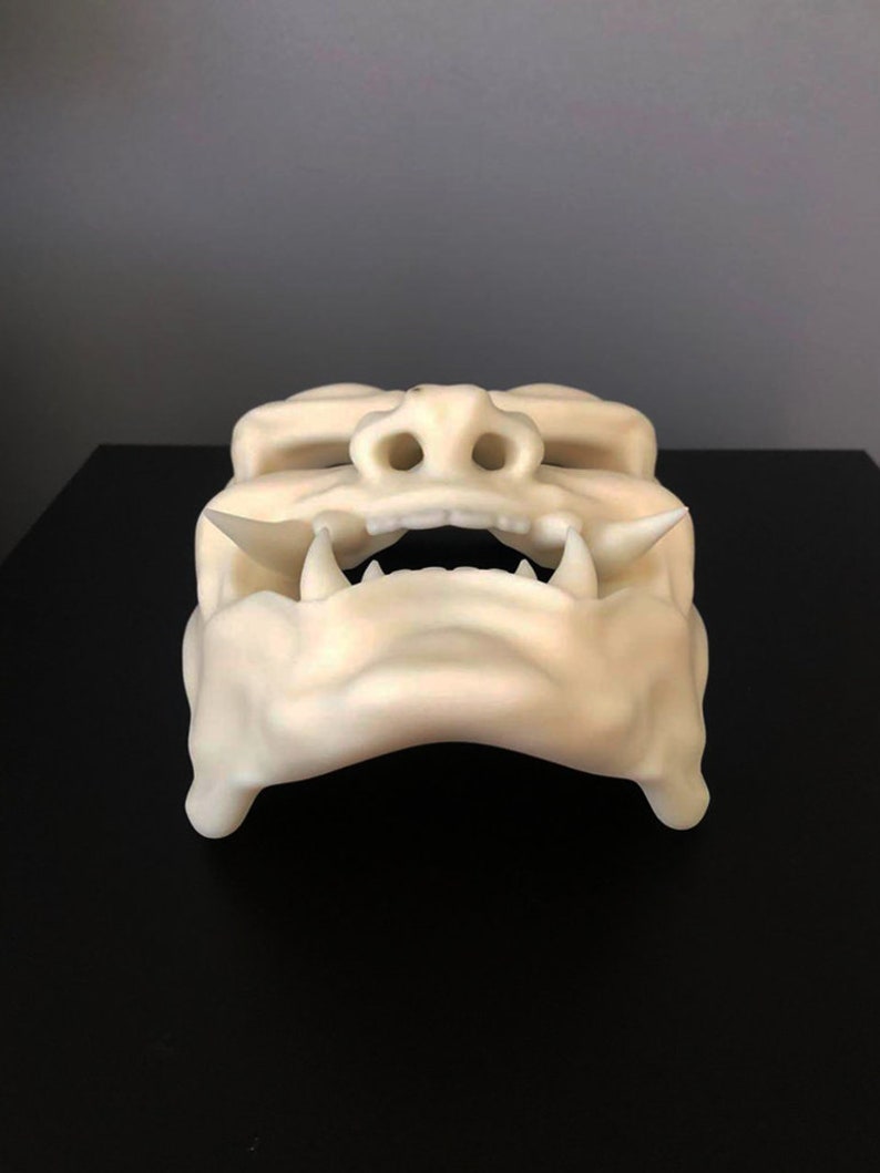 Hannya Oni Samurai Japanese Mask 3D Samurai Helmet 3D Printed STL File ...