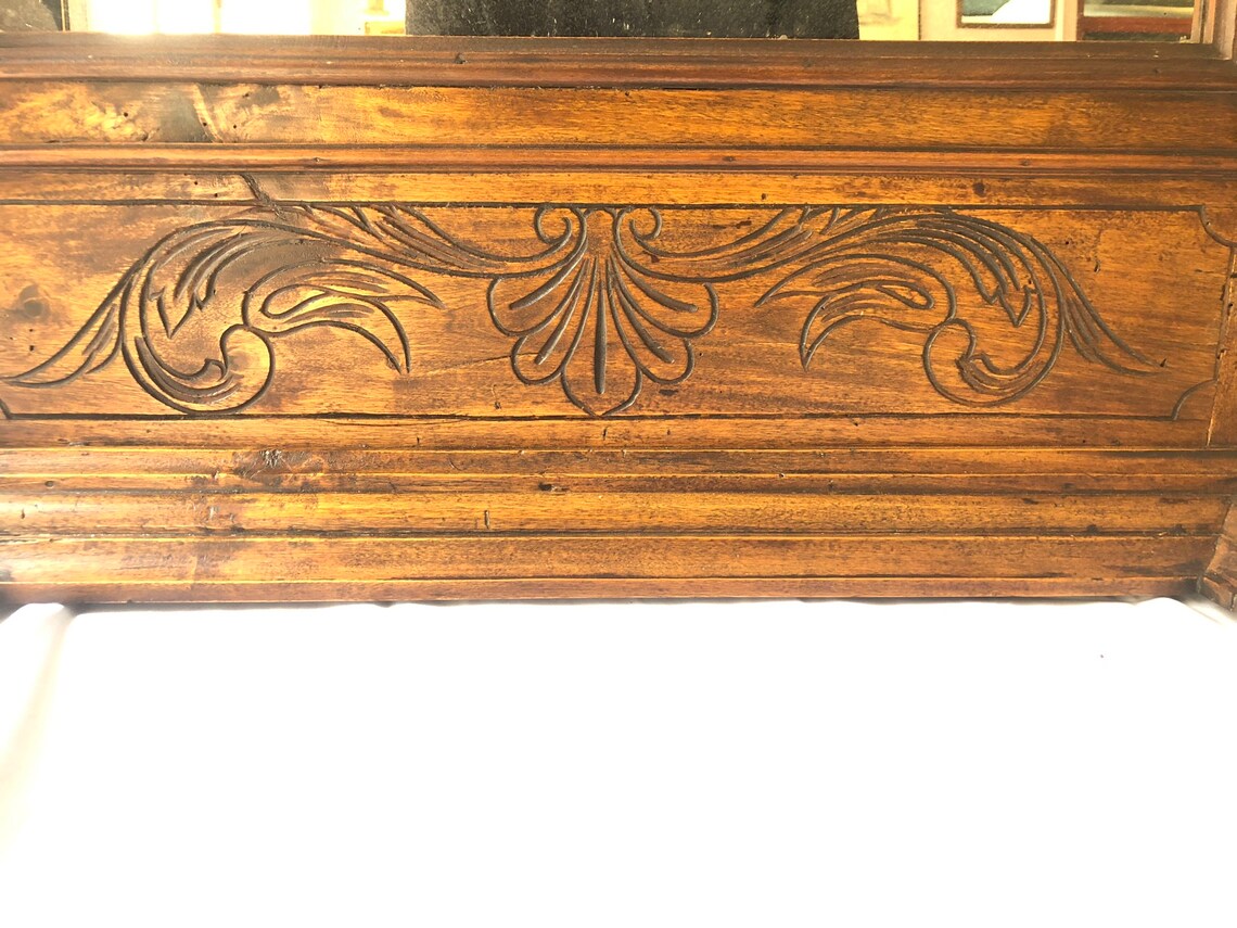 Antique Wood Mirror for Wall Decor, Vintage Home Accents, Handmade ...