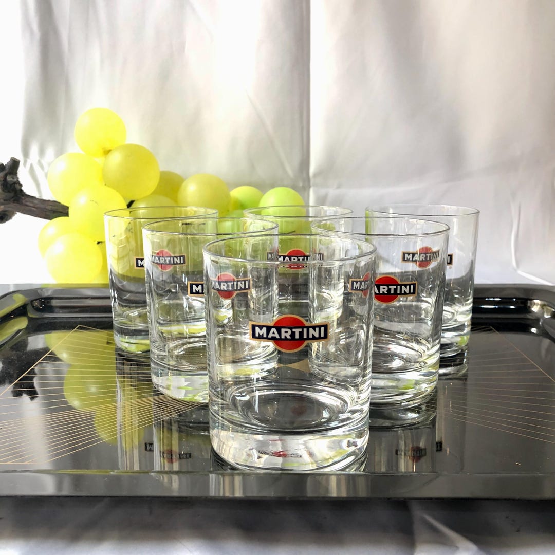 Vintage Martini Tumbler Glass, Italian Style Cocktail Glass, Drinking ...