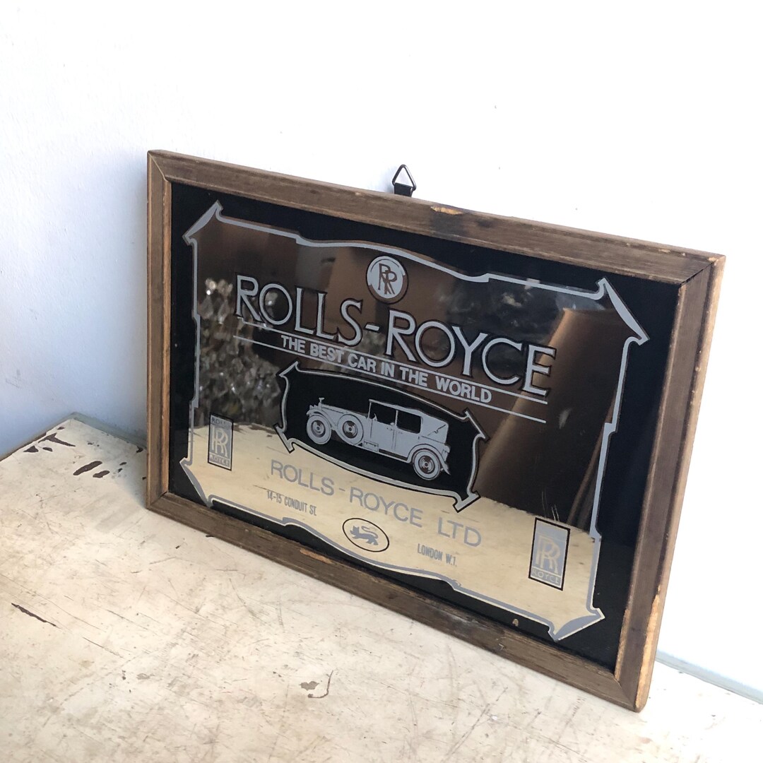 Vintage Glass Rolls Royce Plate, Classic Car Enthusiast Gift ...