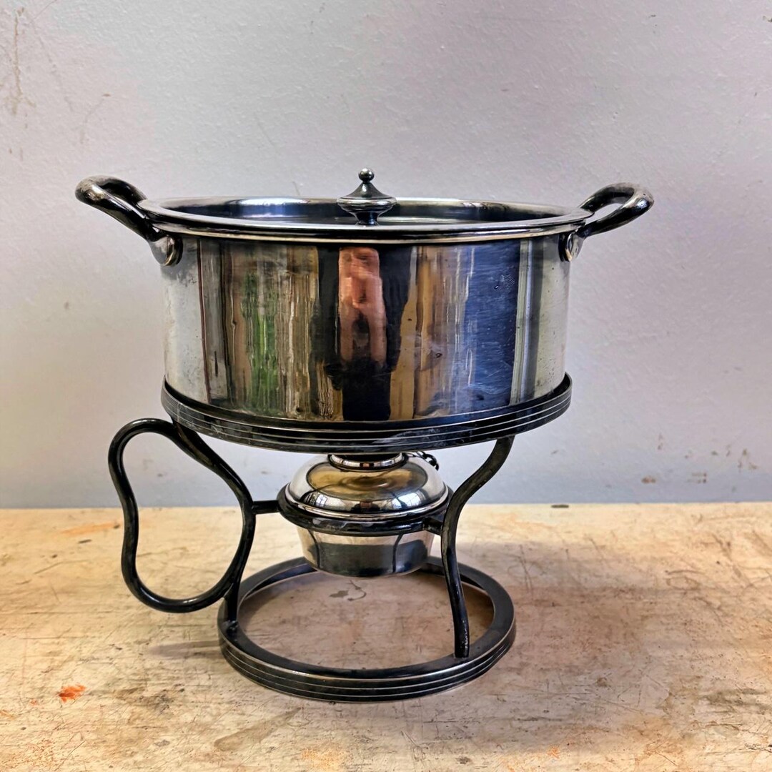 Vintage Chafing Dish, Silver Plated Home Decor, Elegant Buffet Dish ...