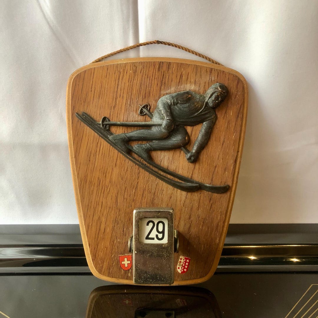 Vintage Wood Calendar Organizer, Perpetual Wall Calendar, Farmhouse ...