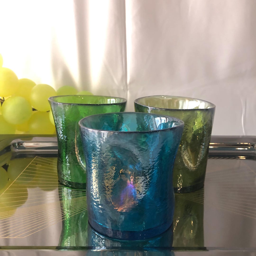 Murano Glass Vintage Collection, Colorful Glassware Set, Handcrafted ...
