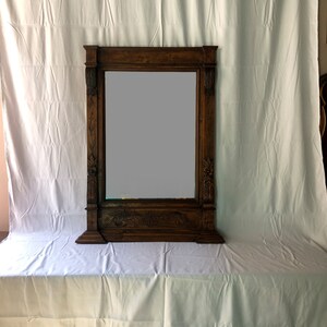 Antique Wood Mirror for Wall Decor, Vintage Home Accents, Handmade ...