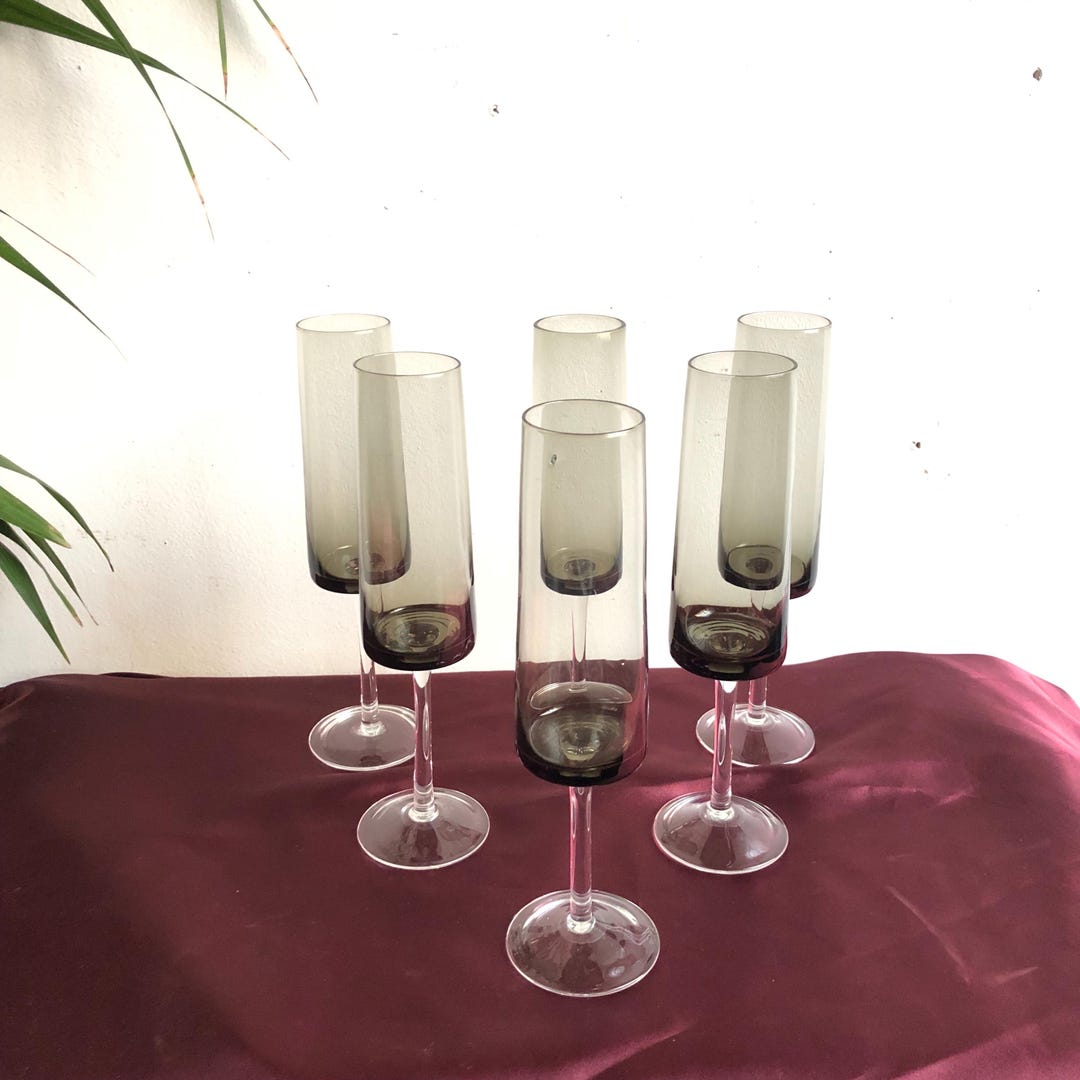 Vintage Murano Goblets Set, Handmade Glassware, Colorful Drinking ...