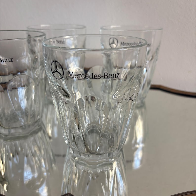 Vintage Mercedes Benz Drinking Glasses, Car Enthusiast Gift, Retro ...