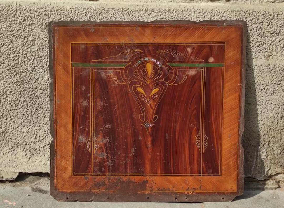 Architectural Salvage Wood Panel, Antique Wall Decor, Salvaged Wood Art ...