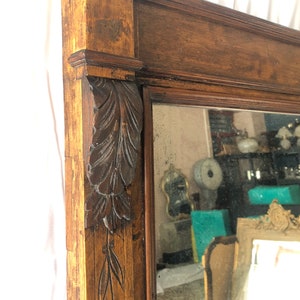 Antique Wood Mirror for Wall Decor, Vintage Home Accents, Handmade ...