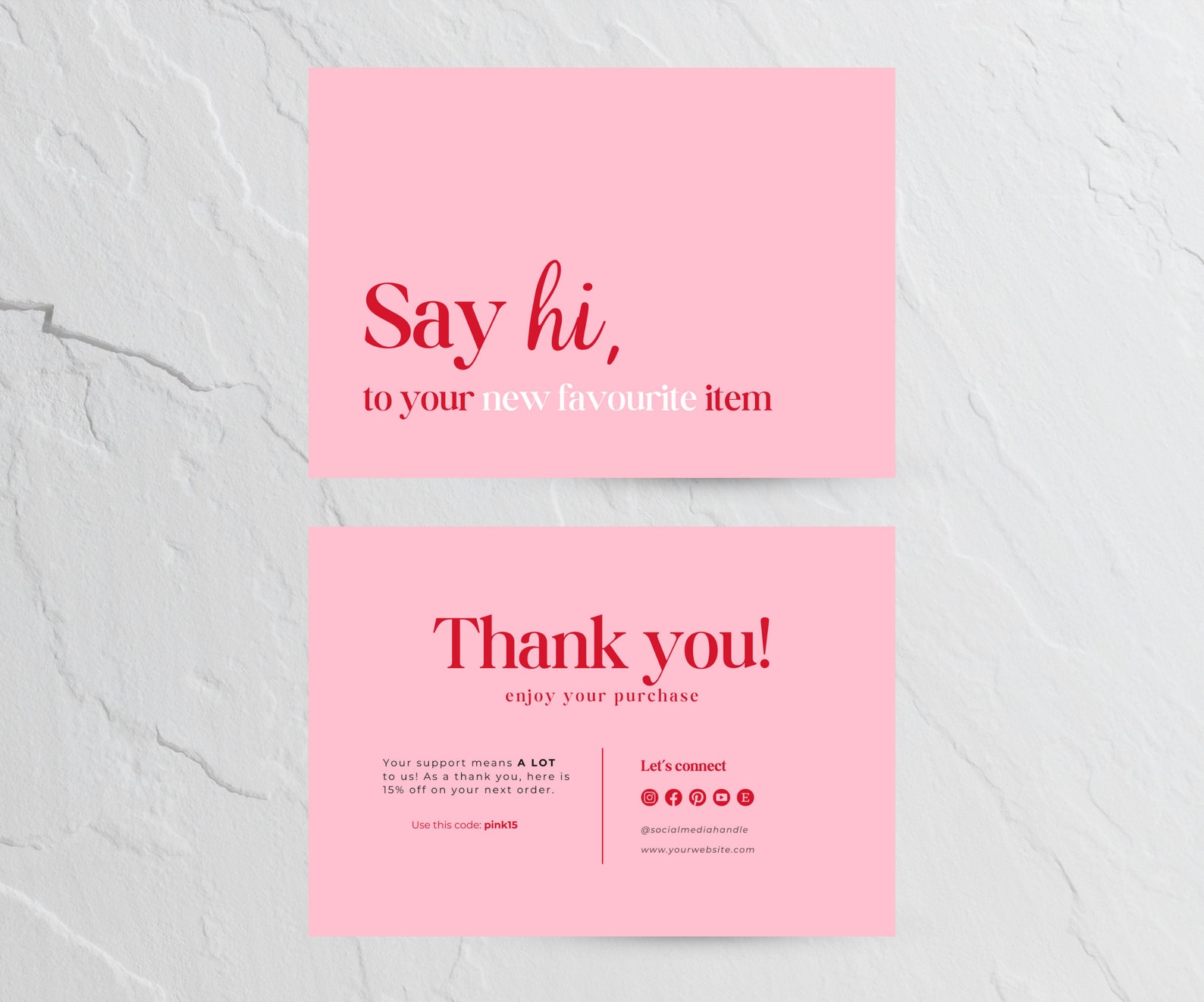 Editable Business Thank You Card Bold Design Small Business - Etsy