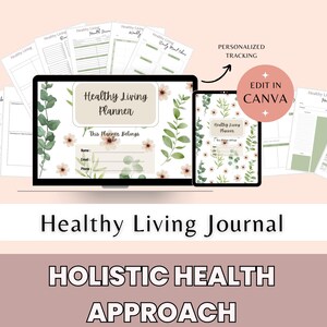 Healthy Living Journal Planner Wellness, Self-care Health Tracker ...
