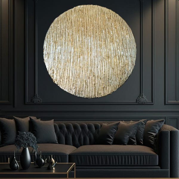 Gold Circle Wall Decor - Etsy