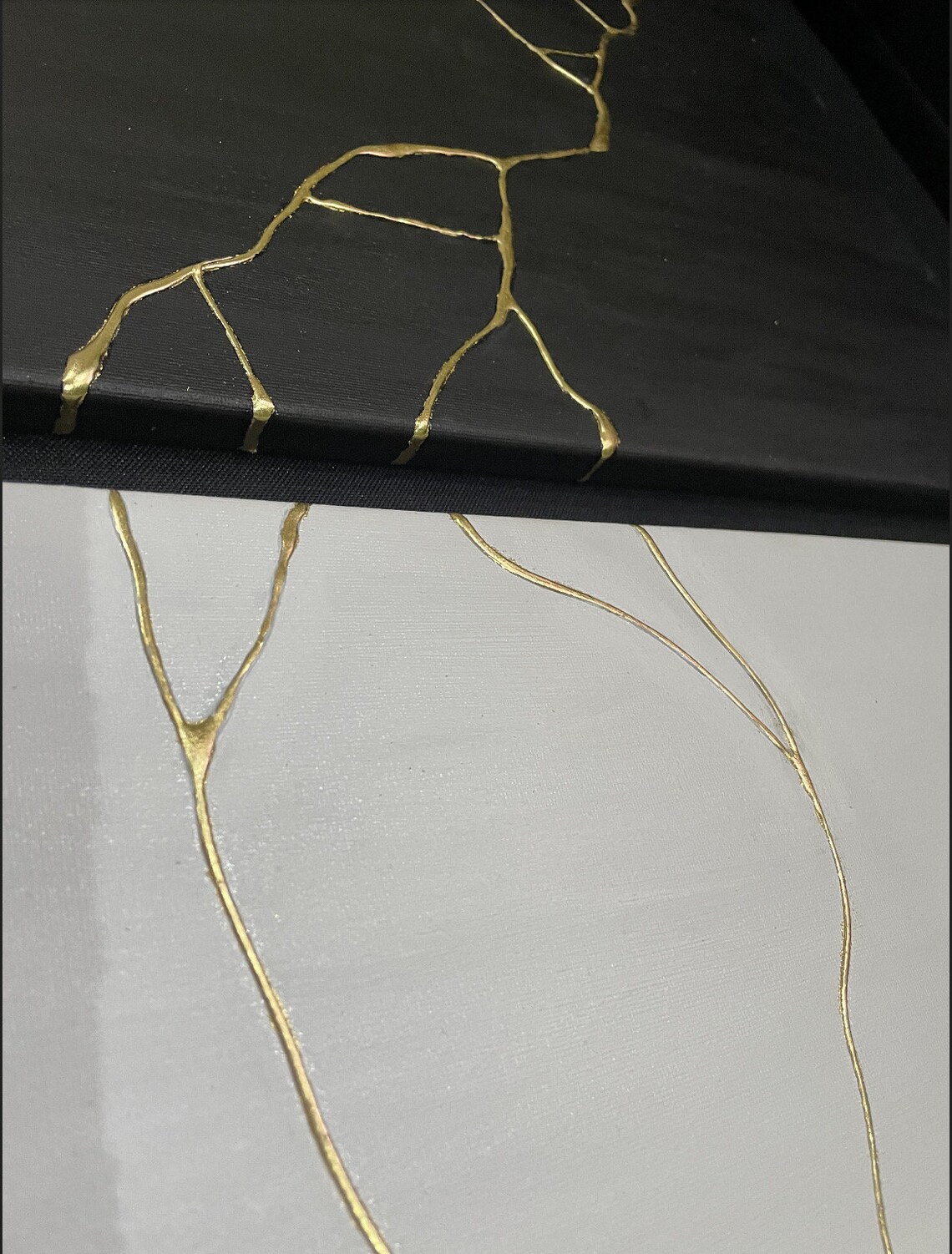 Kintsugi Wall Art, Two Piece Wall Art, Set of Two Wall Art, Minimal, Kintsugi Pottery, Asian ...