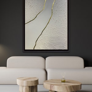 Plaster Wall Art, Large 3D Kintsugi Wall Art, Japanese Wall Art, Gold ...
