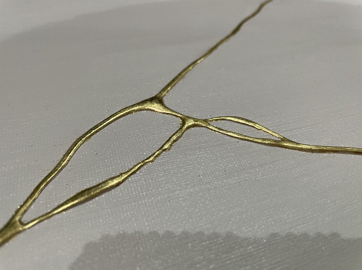 Kintsugi Wall Art, Two Piece Wall Art, Set of Two Wall Art, Minimal, Kintsugi Pottery, Asian ...