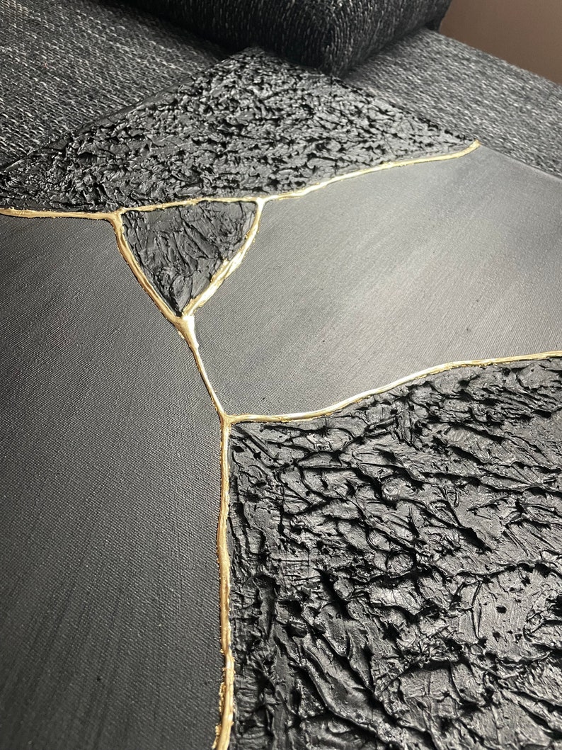 Kintsugi Art, Japan Wall Art, Kintsugi Painting, Plaster Wall Art ...