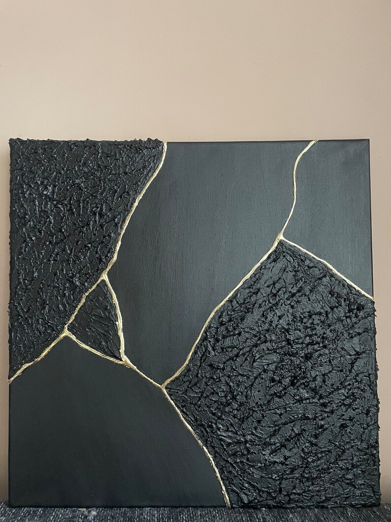 Kintsugi Art, Japan Wall Art, Kintsugi Painting, Plaster Wall Art ...