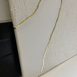 Plaster Wall Art, Large 3D Kintsugi Wall Art, Japanese Wall Art, Gold ...