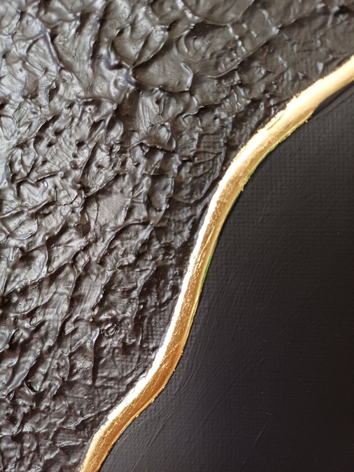 Kintsugi Art, Black Wall Art, Gold Wall Decor, Wall Art Gold Black ...