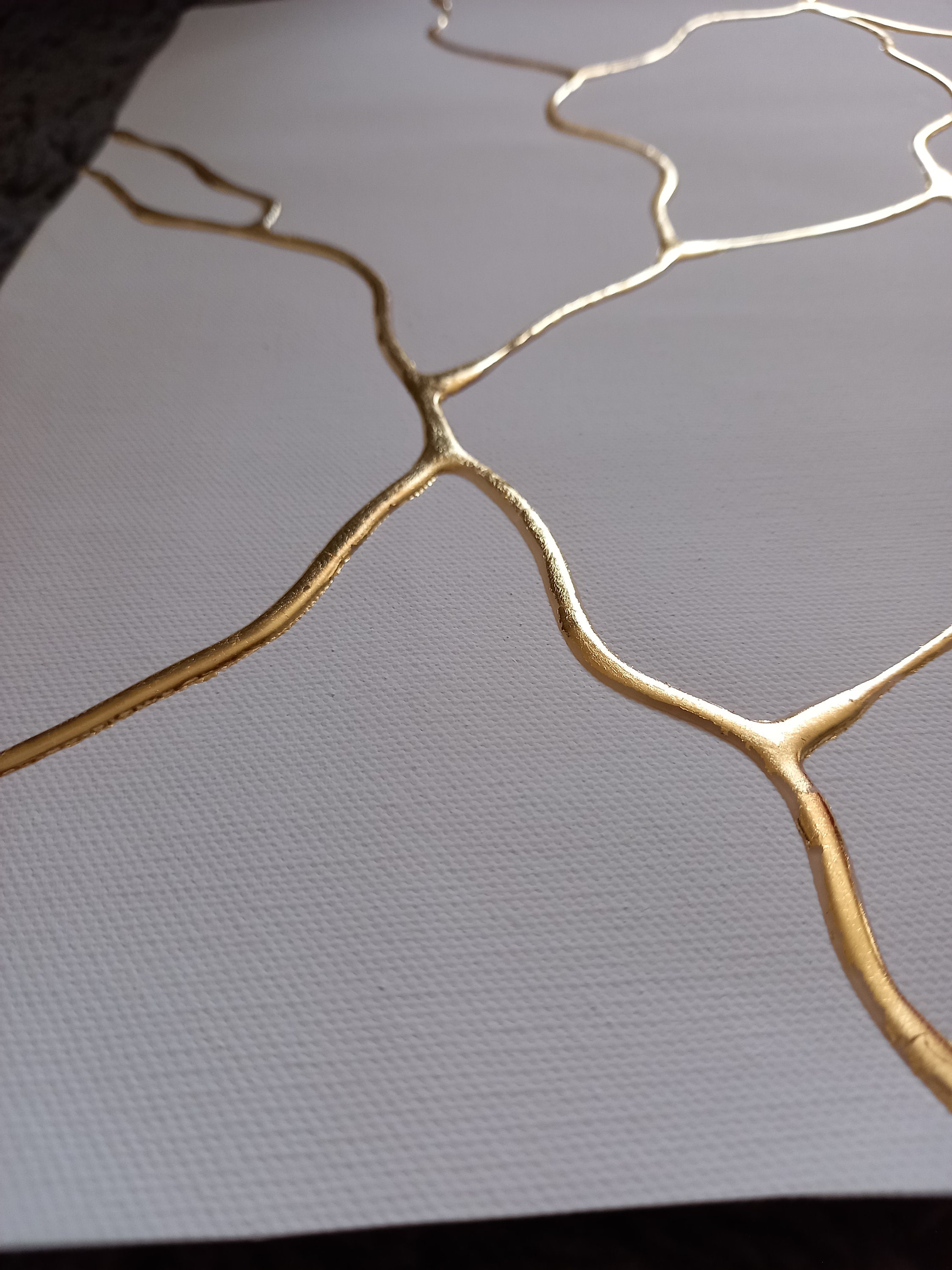 Kintsugi Art Mosaic Wall Art Black and White Wall Art - Etsy