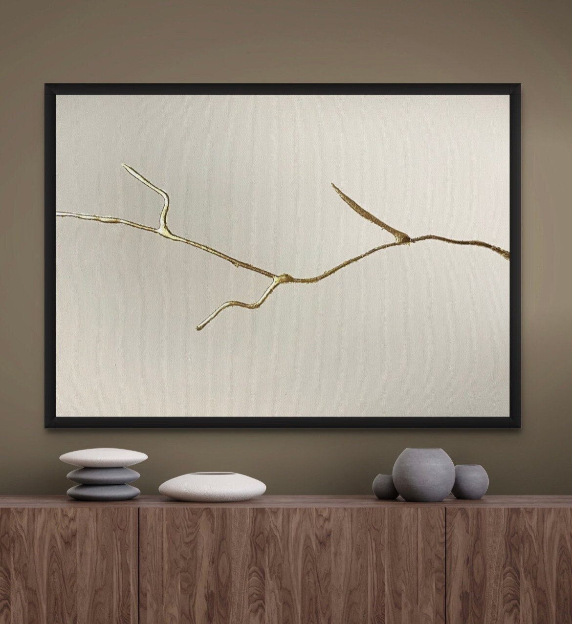 Kintsugi Wall Art Kintsukuroi Gold and White Wall Art - Etsy