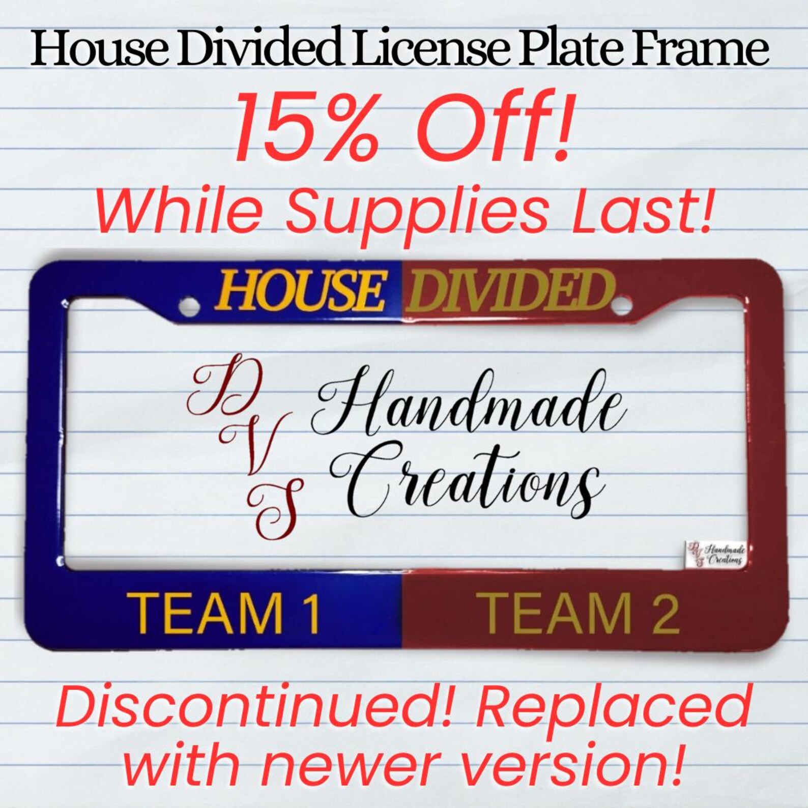 House Divided License Plate Frame - Etsy