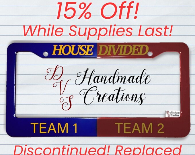 House Divided License Plate Frame - Etsy