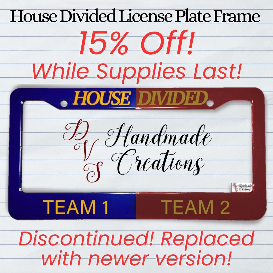 House Divided License Plate Frame - Etsy