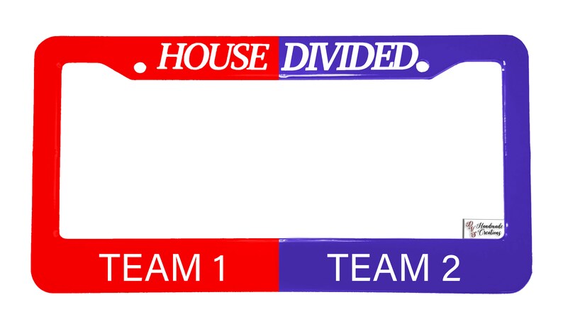 House Divided License Plate Frame - Etsy