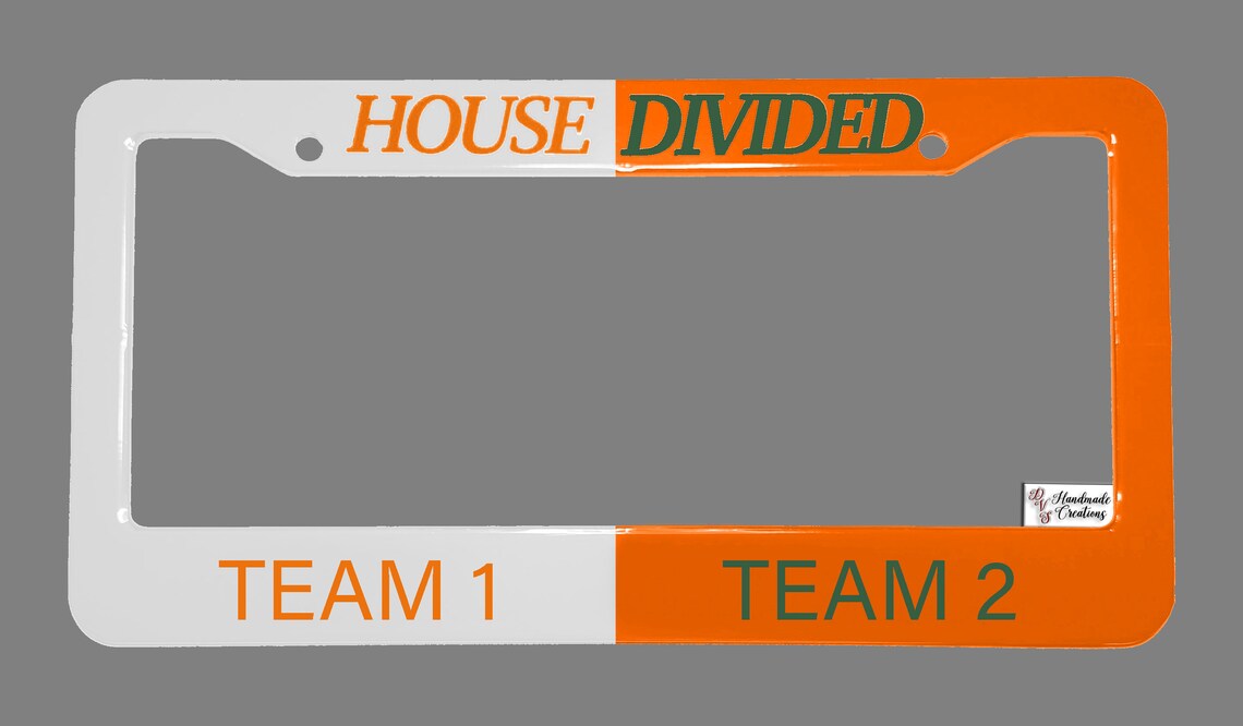 House Divided License Plate Frame - Etsy