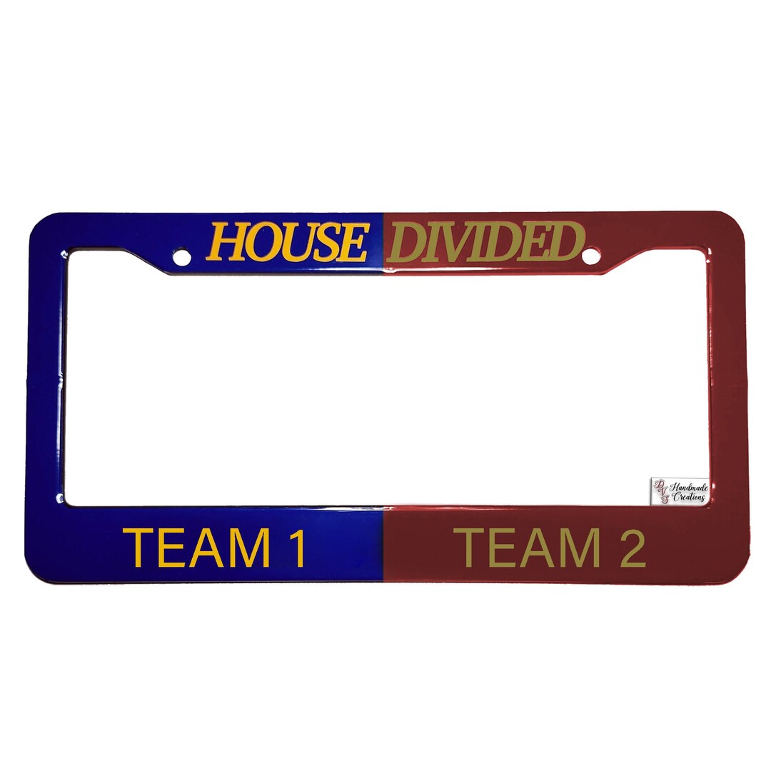 House Divided License Plate Frame - Etsy