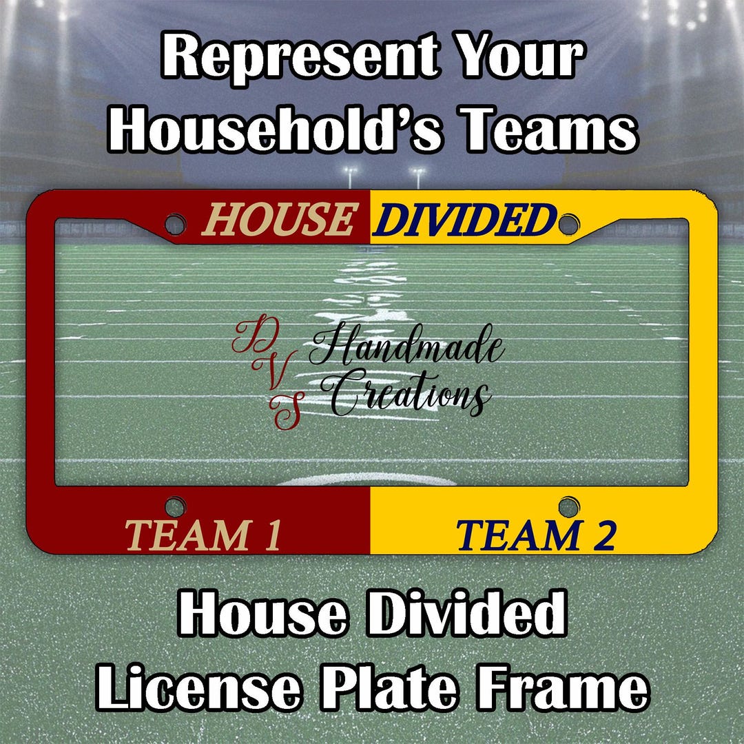 House Divided License Plate Frame: Sublimation Printed Car Accessory - Etsy