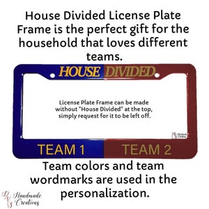 House Divided License Plate Frame - Etsy