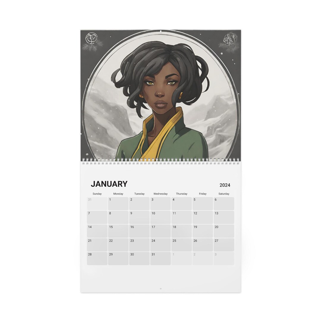 Women of Color Zodiac Elemental Anime Calendar 2024 - Etsy