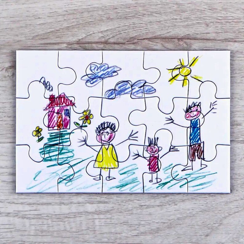 Blank White Card Puzzles for Drawing, Painting or Writing. Education ...